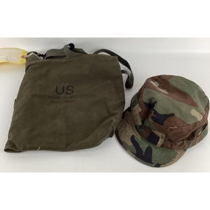 Vintage US Military Issued M25A1 Gas Mask Bag Canvas Chemical ...