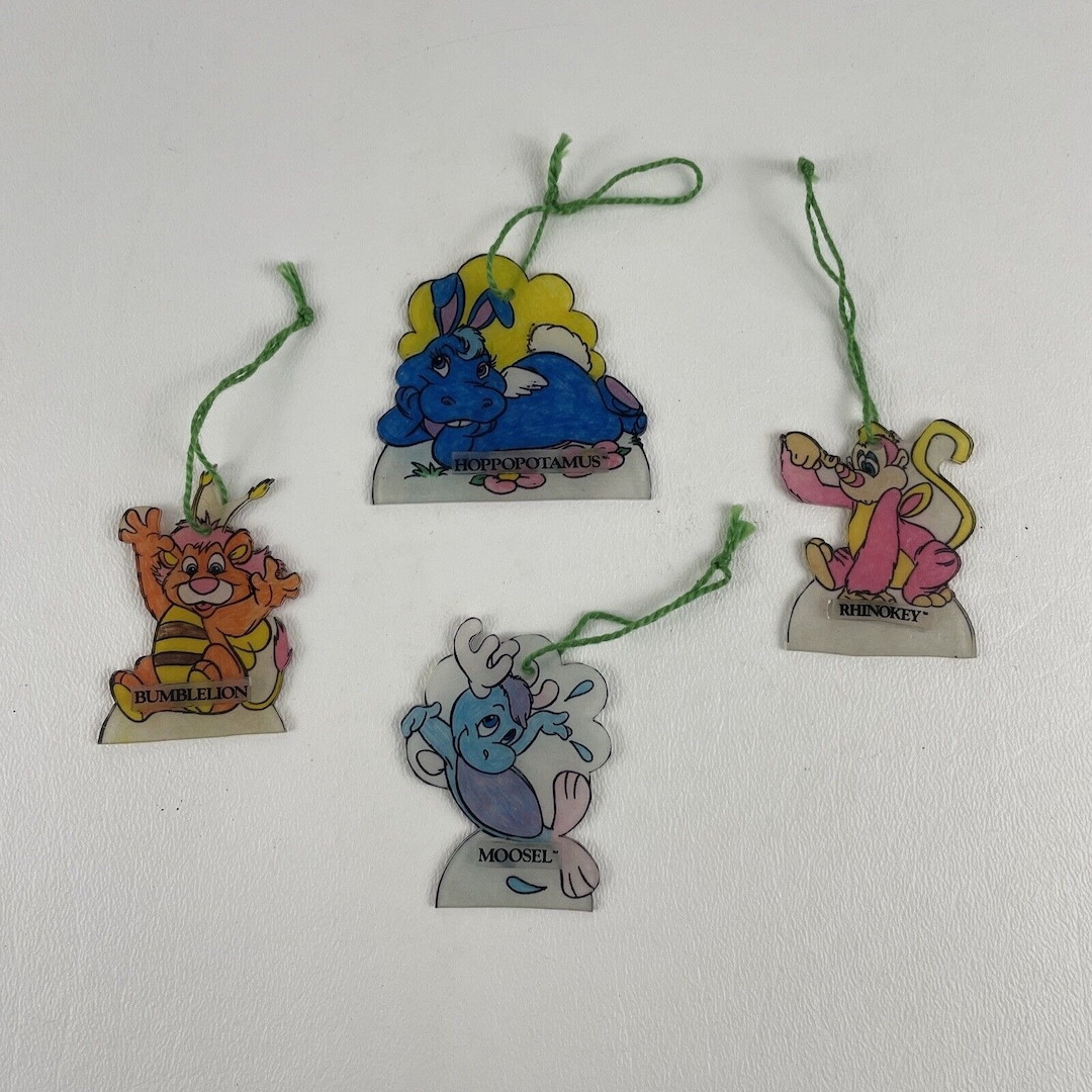 Shrinky Dinks Wuzzles 4pc Lot Christmas Ornaments by Colorforms Vintage ...