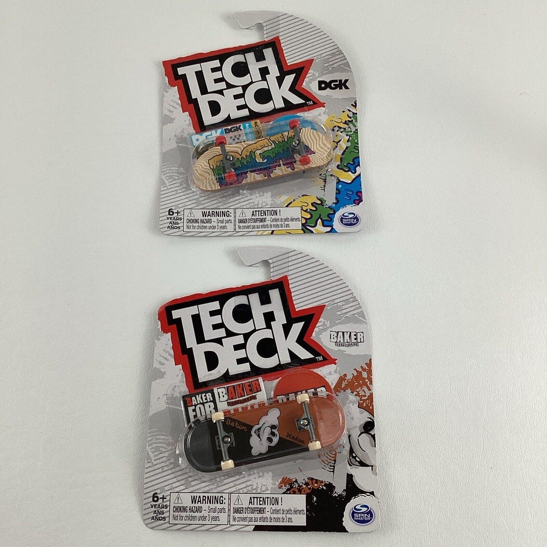 Tech Deck Fingerboards DGK Baker Skateboards Common Boards Sealed Spin ...