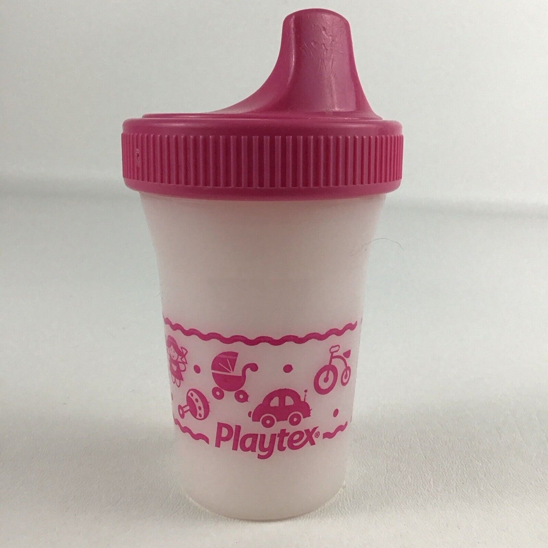 Playtex Sippy Cup Child Beverage Holder Classic Pink Screw Cap Vintage ...