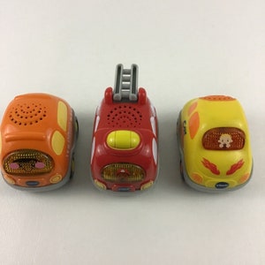 Vtech Go! Go! Smart Wheels Vehicle 3pc Lot Yellow Race Car Orange Van ...