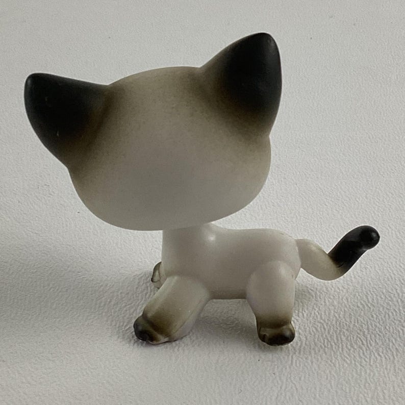 Littlest Pet Shop Siamese Kitty Cat Kitten Animal Figure Rare Vintage ...