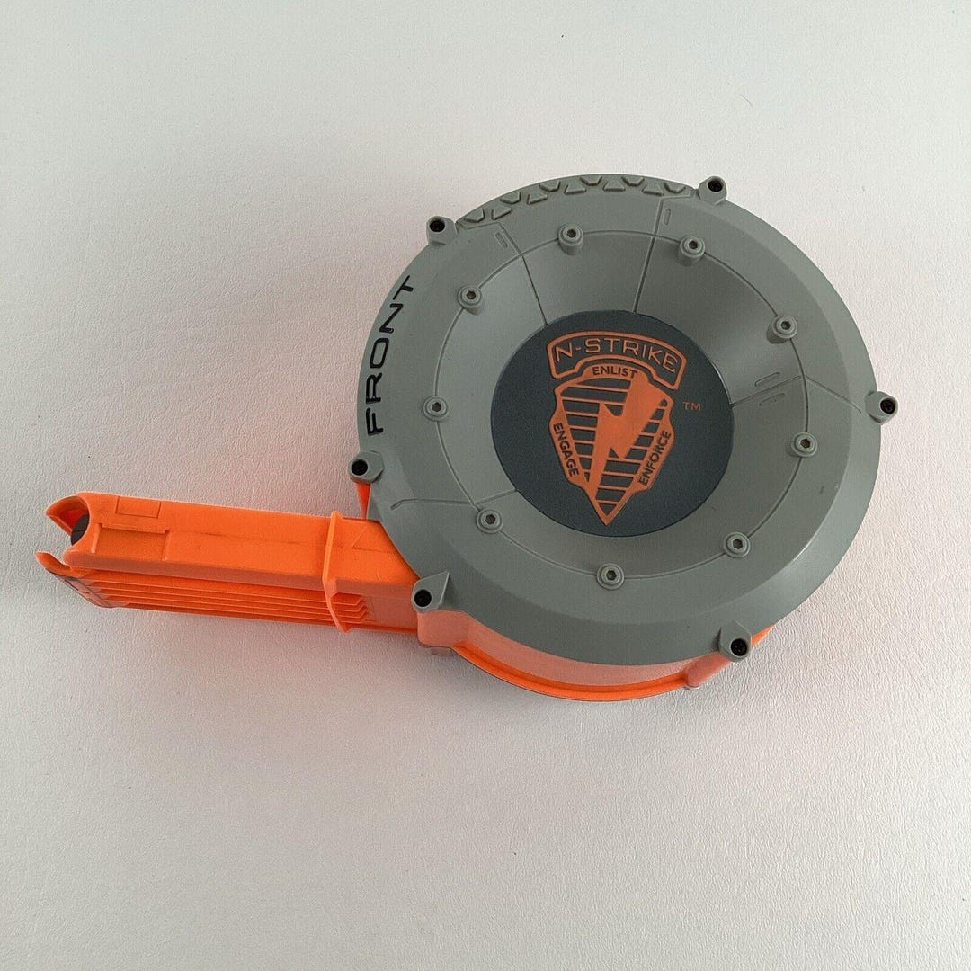 Nerf N-strike Elite 35 Round Ammo Drum Replacement Soft Dart Magazine ...