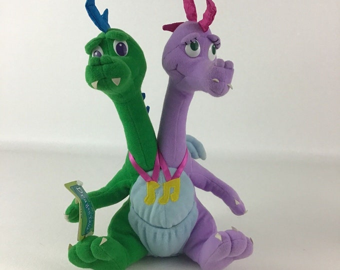 Dragon Tales Zak & Wheezie Plush Stuffed Animal 2 Head Dragon Vintage ...
