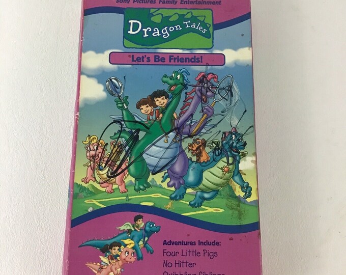Dragon Tales Let's Be Friends VHS Tape Cartoon Vintage 2001 Sesame ...