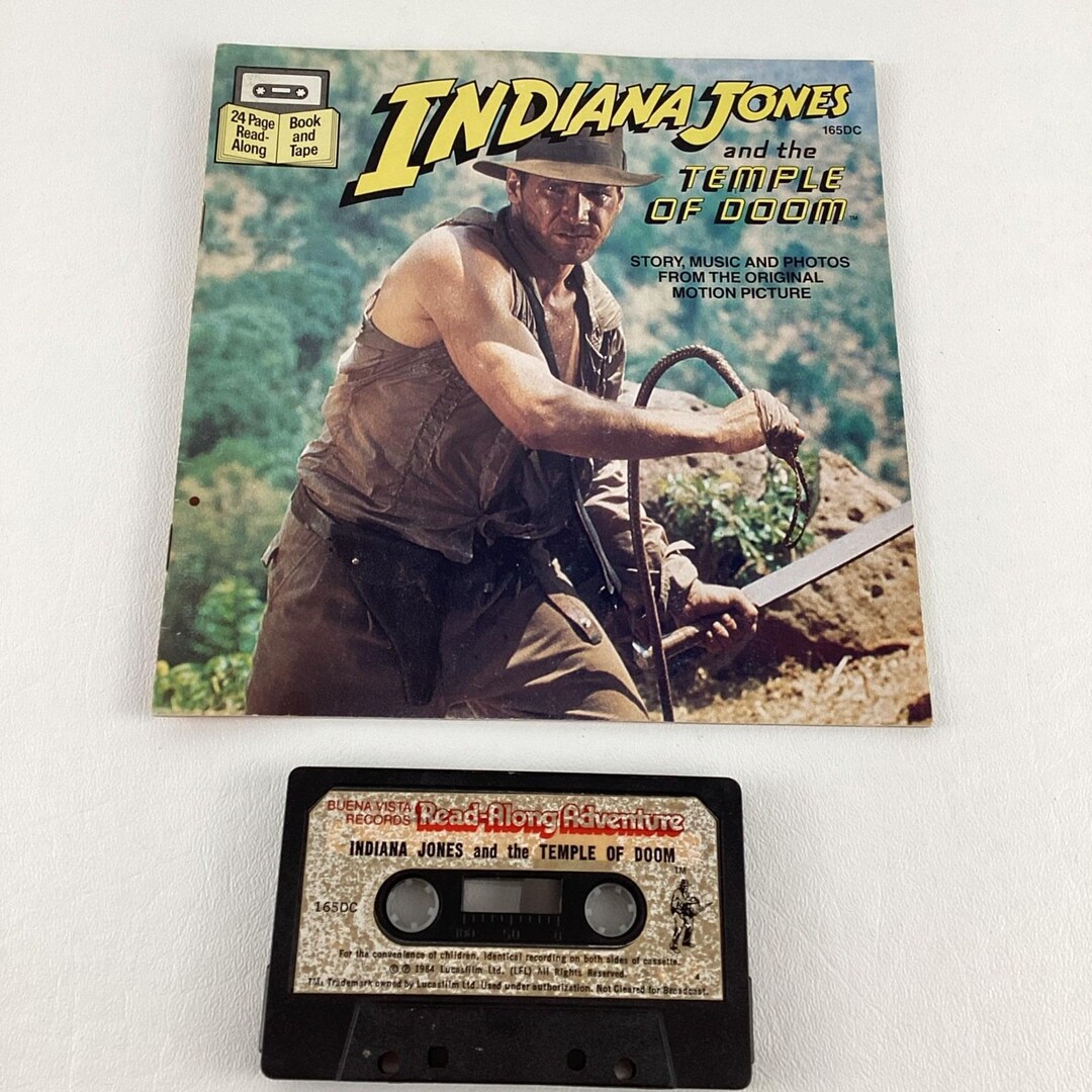 Indiana Jones Temple of Doom Read Along Adventures Cassette Tape Book ...
