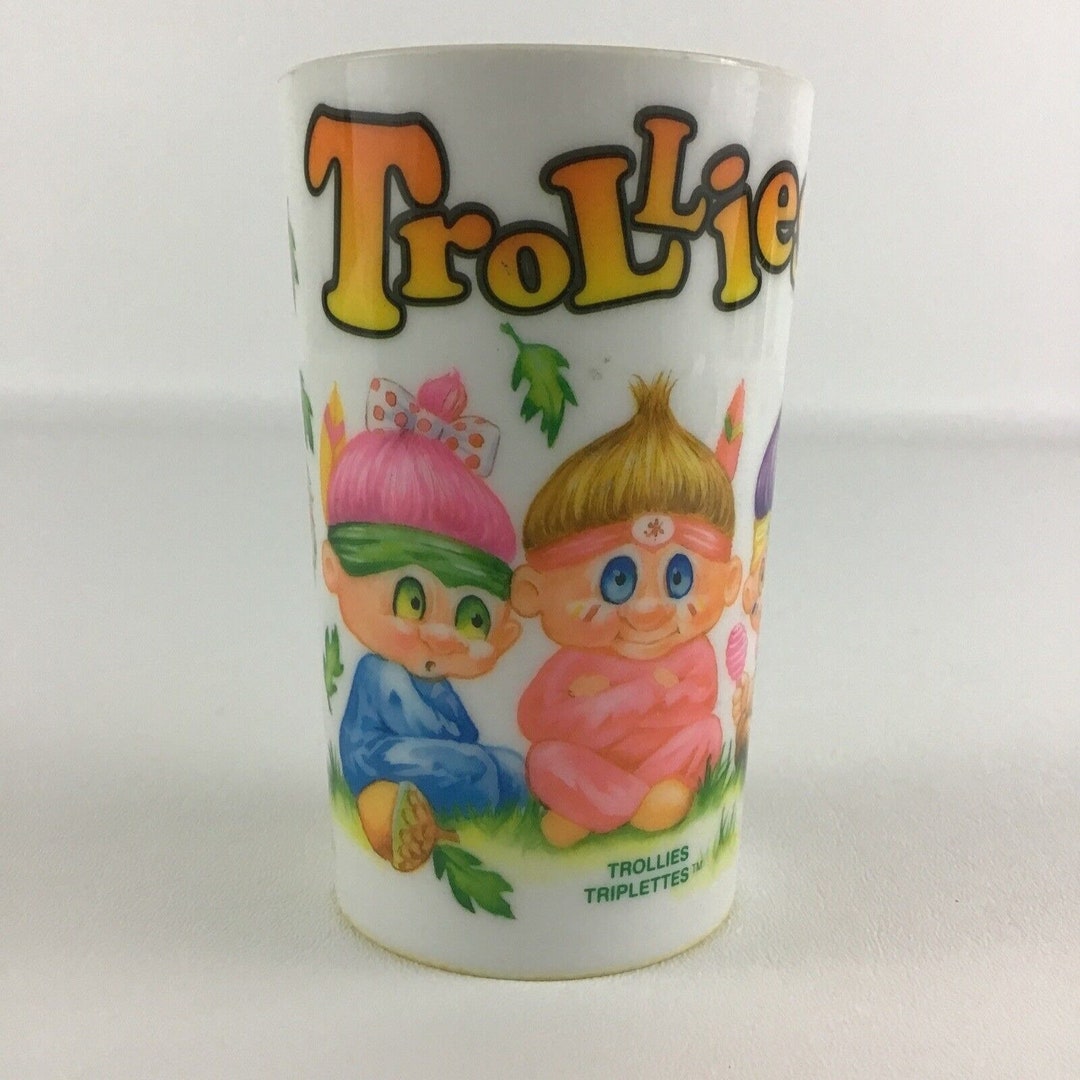 Trollies Collectible Cup Triplettes Puppy Troll Pet Tiger Vintage 1992 ...