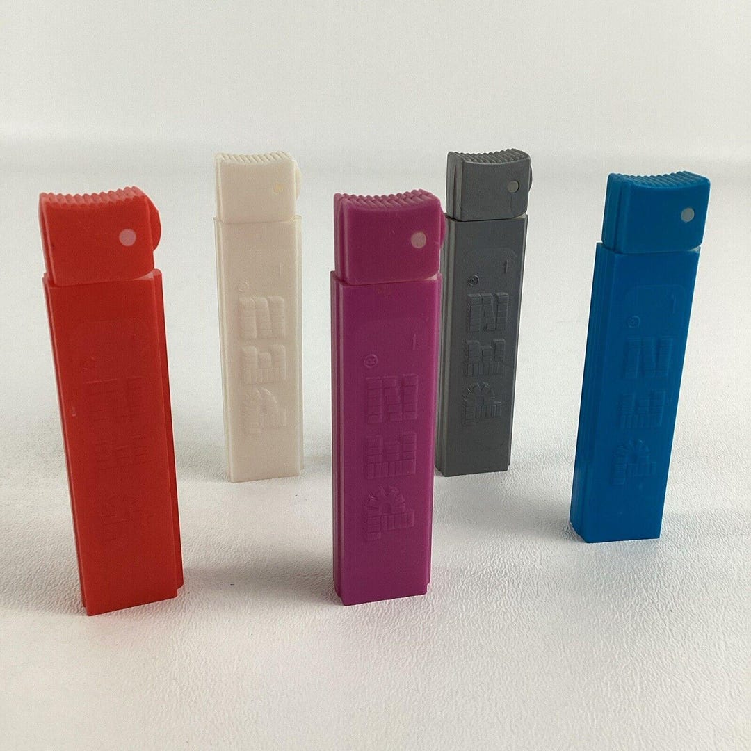Pez Candy Dispensers No Feet Lighters 5pc Lot Vintage 70s Flip Top ...