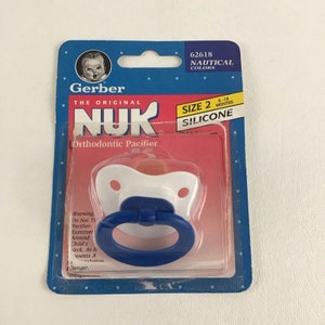 Gerber the Original Nuk Orthodontic Pacifier Nautical Colors Silicone ...