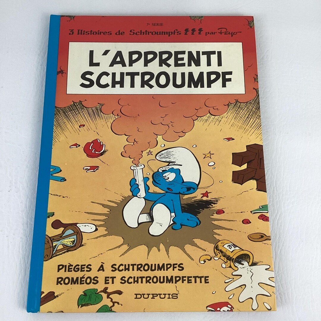 Dupuis L'apprenti Schtroumpf French Comic Book Hardcover Peyo Vintage ...