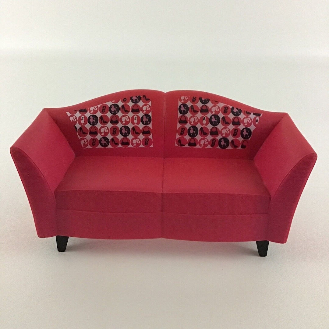 Barbie Doll House Replacement Couch Sofa Fashion Furniture Pink Mattel ...