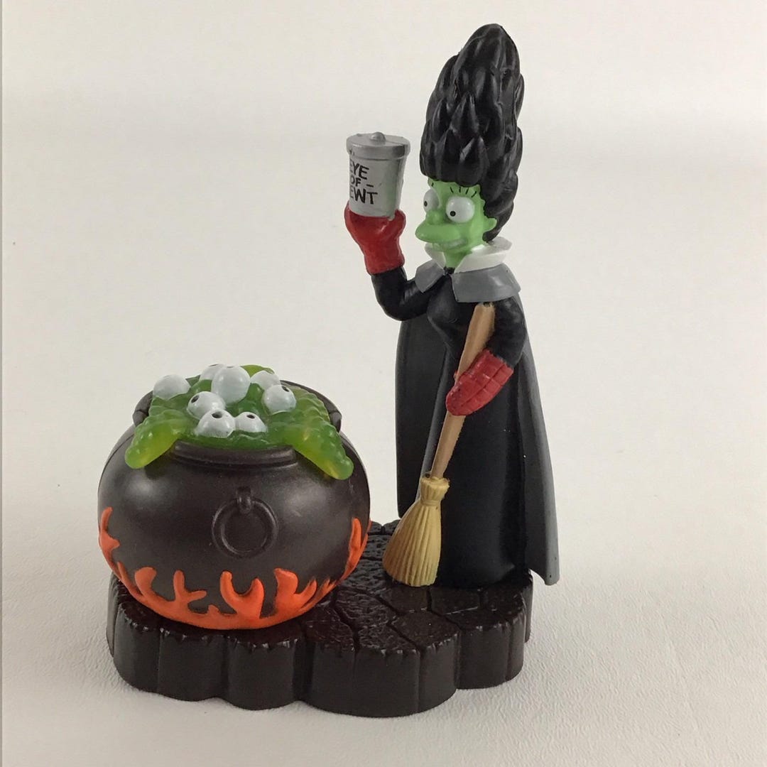Simpsons Spooky Witch Marge Cauldron Burger King Halloween Figure Vintage 2001 - Etsy