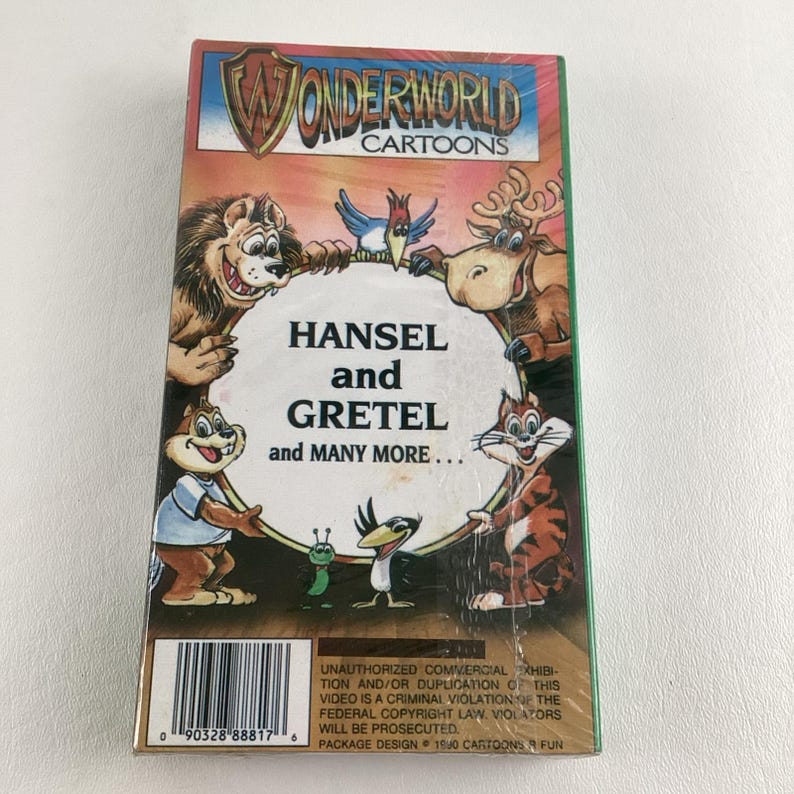 Wonderworld Cartoons VHS Tape Hansel & Gretel Volume 2 Vintage 1990 ...