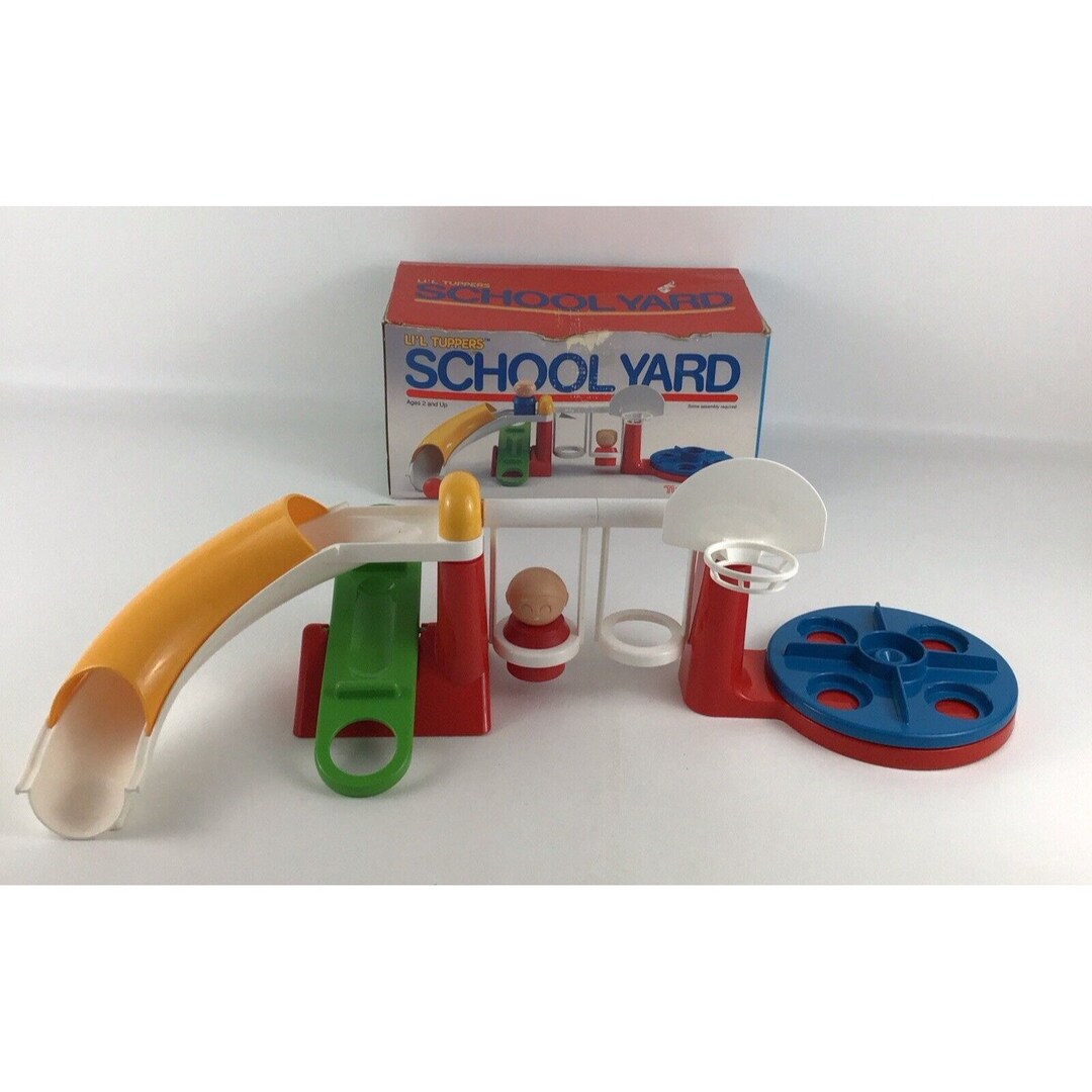 Li'l Tuppers Tupperware Toys Schoolyard Playground Slide Swings Vintage ...