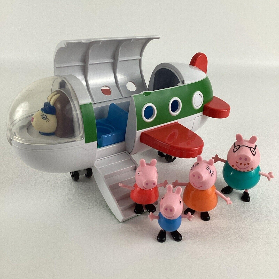 Peppa Pig Holiday Jet Playset Family Figures Lot Airplane Vehicle ...
