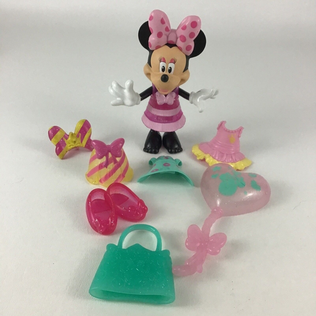 Disney Minnie Mouse Doll Snap N Style Pose 10pc Lot Dress Up Etsy