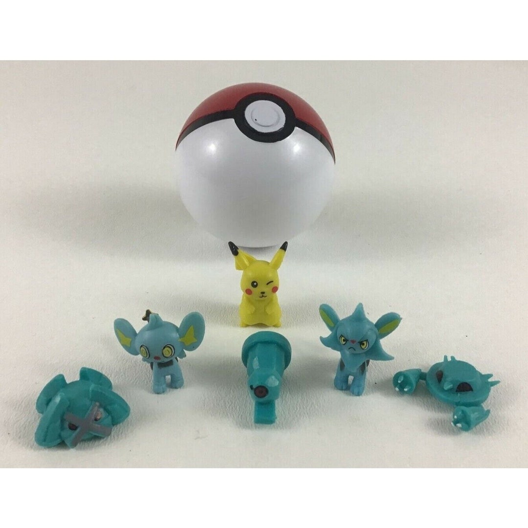 Pokemon Mini 1 Figures Poke Ball 7pc Lot Pikachu Shinx Blue Miniatures ...