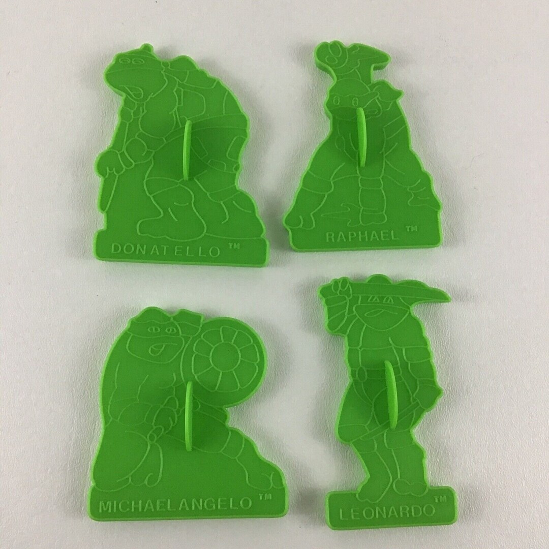 Teenage Mutant Ninja Turtles TMNT Cookie Cutters Cut-ups Vintage 1990 ...