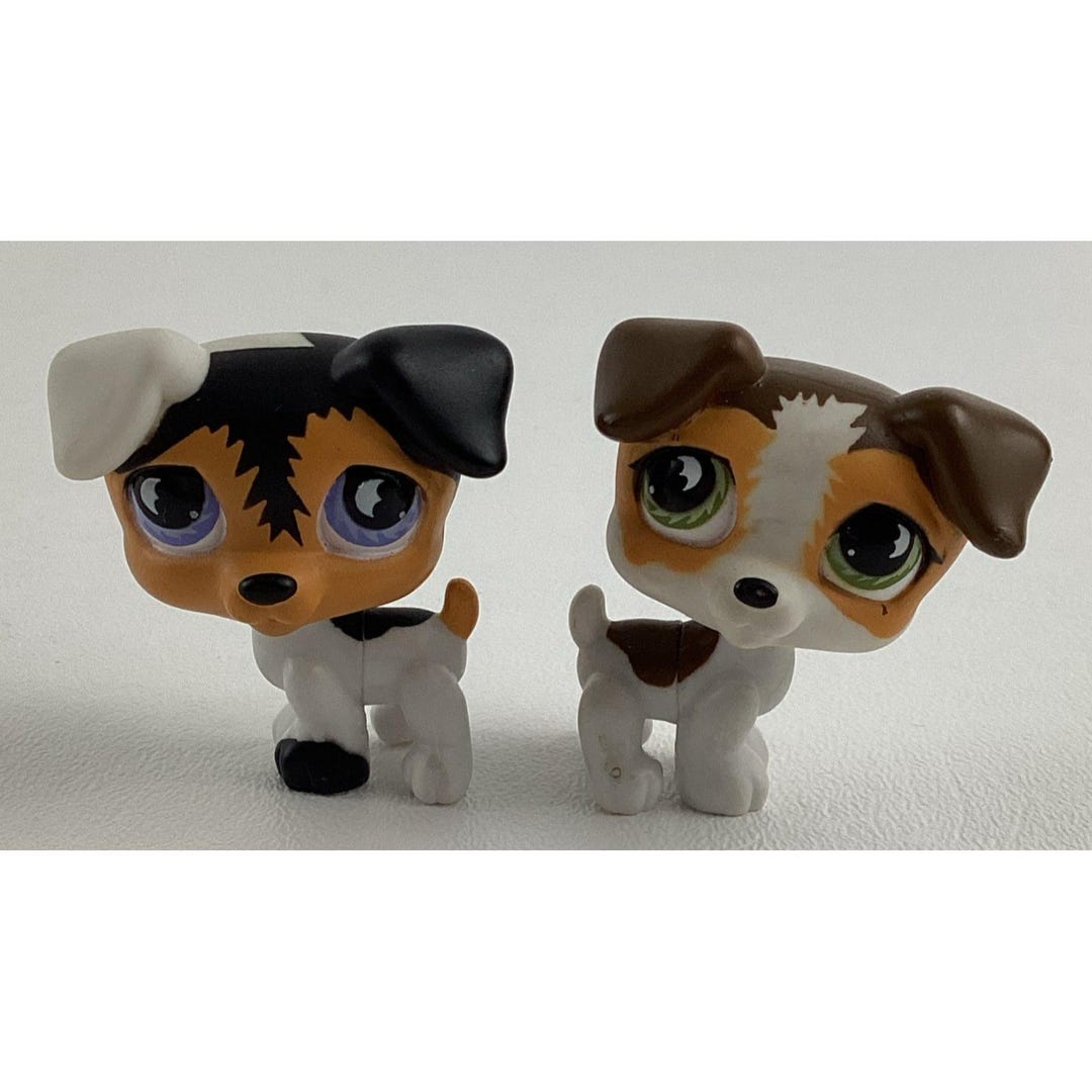 Littlest Pet Shop #803 #804 Jack Russell Terrier Dog Puppy Animal ...