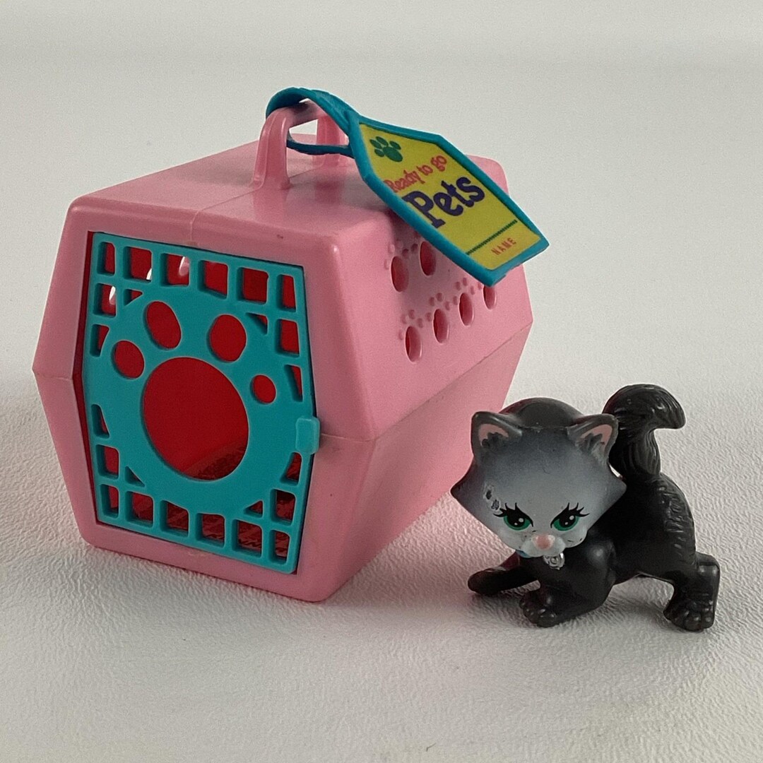 Littlest Pet Shop Ready to Go Cat Frisky Kitty Cozy Carrier Vintage ...