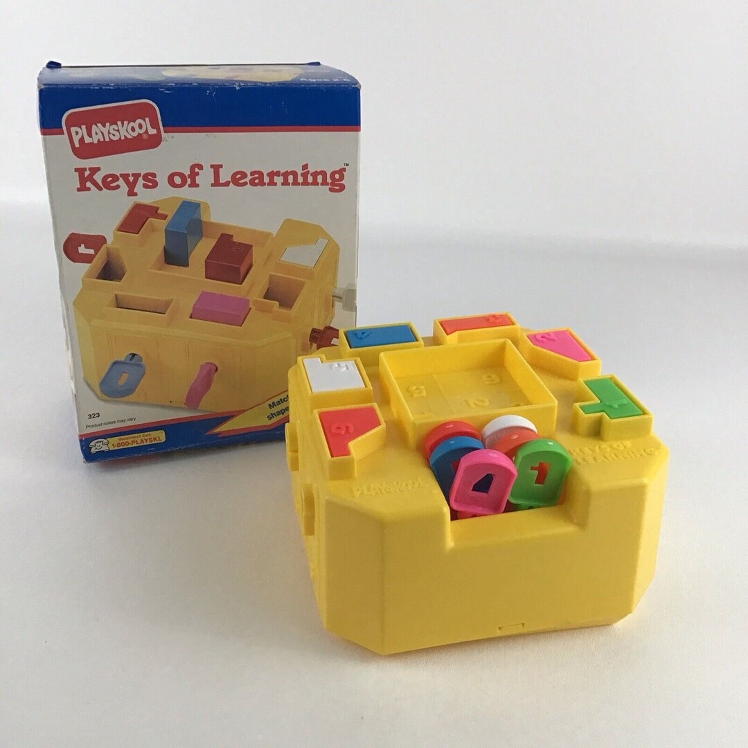 Playskool Keys of Learning Playset Match Numbers Colors Shapes Vintage ...