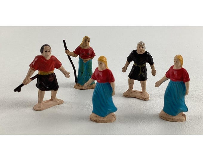 Vintage Bible Mini Figures 1.5" Plastic Painted Towns People Vintage ...