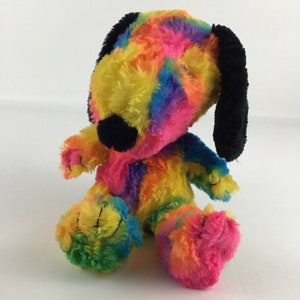 Fiesta Peanuts Gang Snoopy Dog 9 Plush Stuffed Animal Toy Neon Tie Dye ...