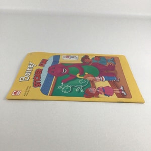 Barney & Friends Sticker Fun Book Lick Stick Coloring Vintage 1993 ...