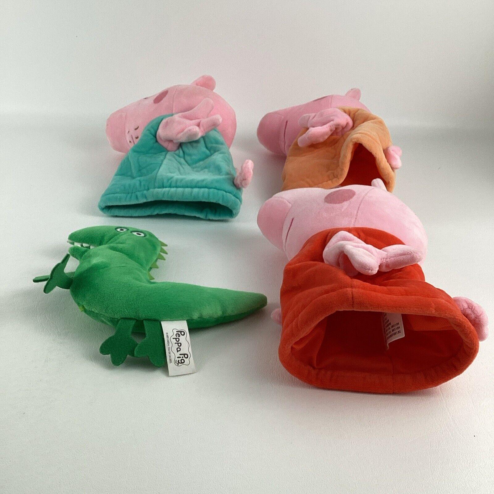 Peppa Pig Plush Hand Puppet Lot Daddy Mummy Mr. Dinosaur Peppa ...