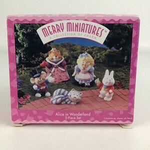 Hallmark Merry Minatures Disney Alice in Wonderland Collection of Charm ...