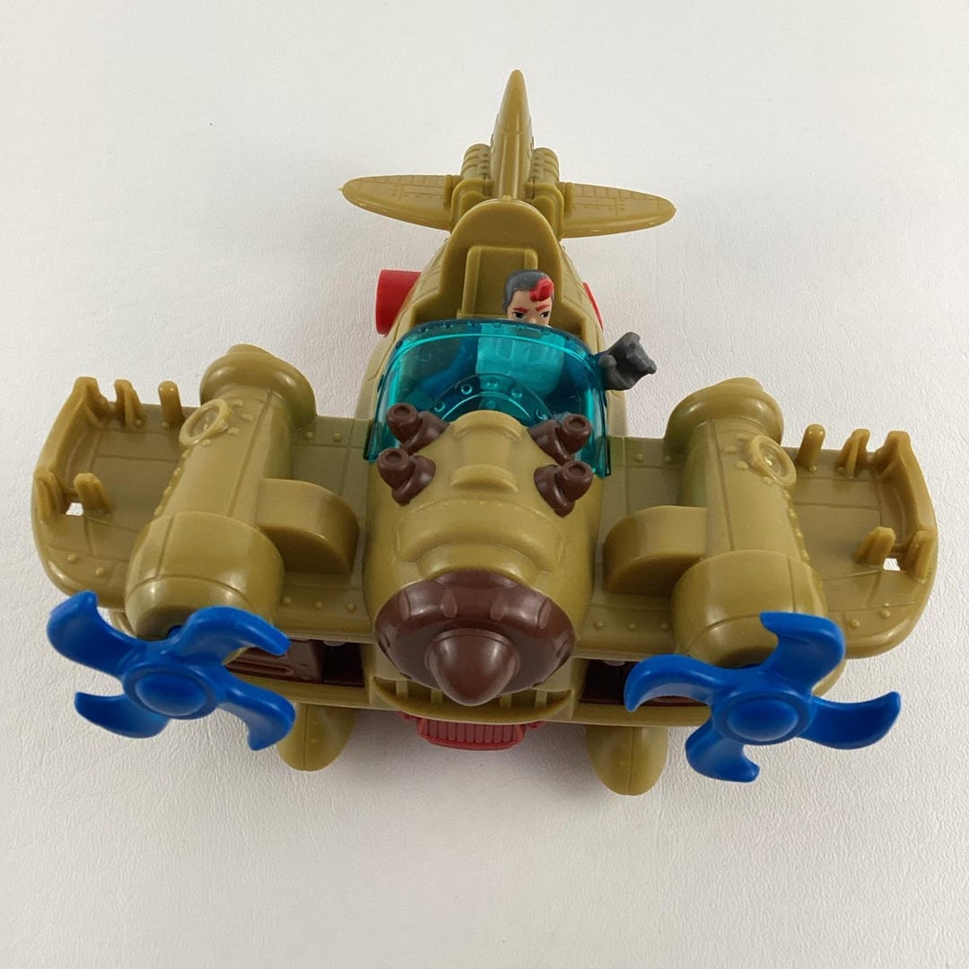 Fisher Price Imaginext Bi-plane Bomber Action Figure Desert Force ...