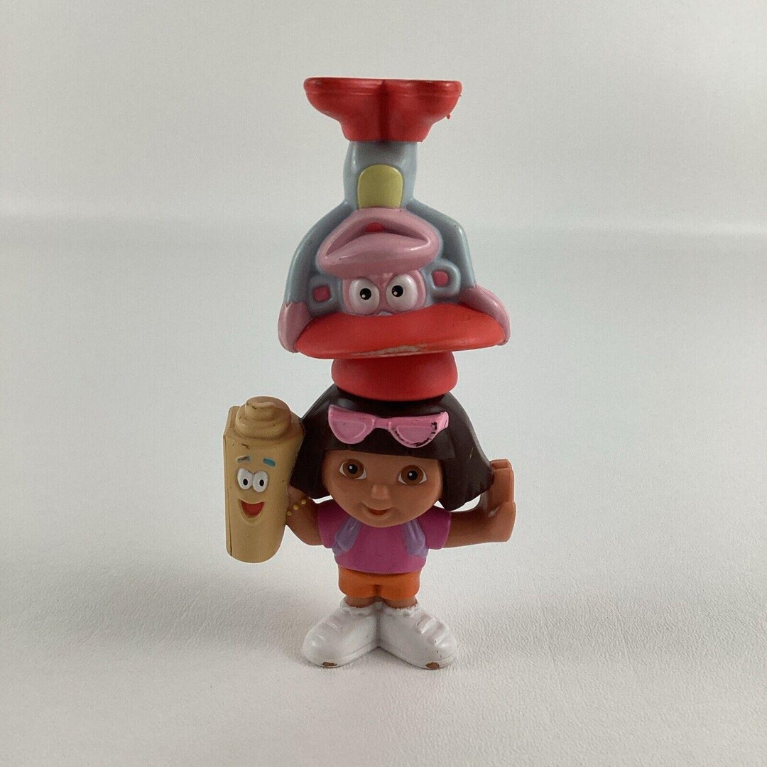 Dora the Explorer Deluxe PVC Stacking Figures Toppers Lot Boots Map ...