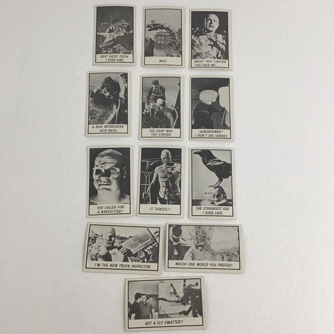 Monster Laffs Midgees Mini Joke Collectible 12 Trading Cards Lot ...