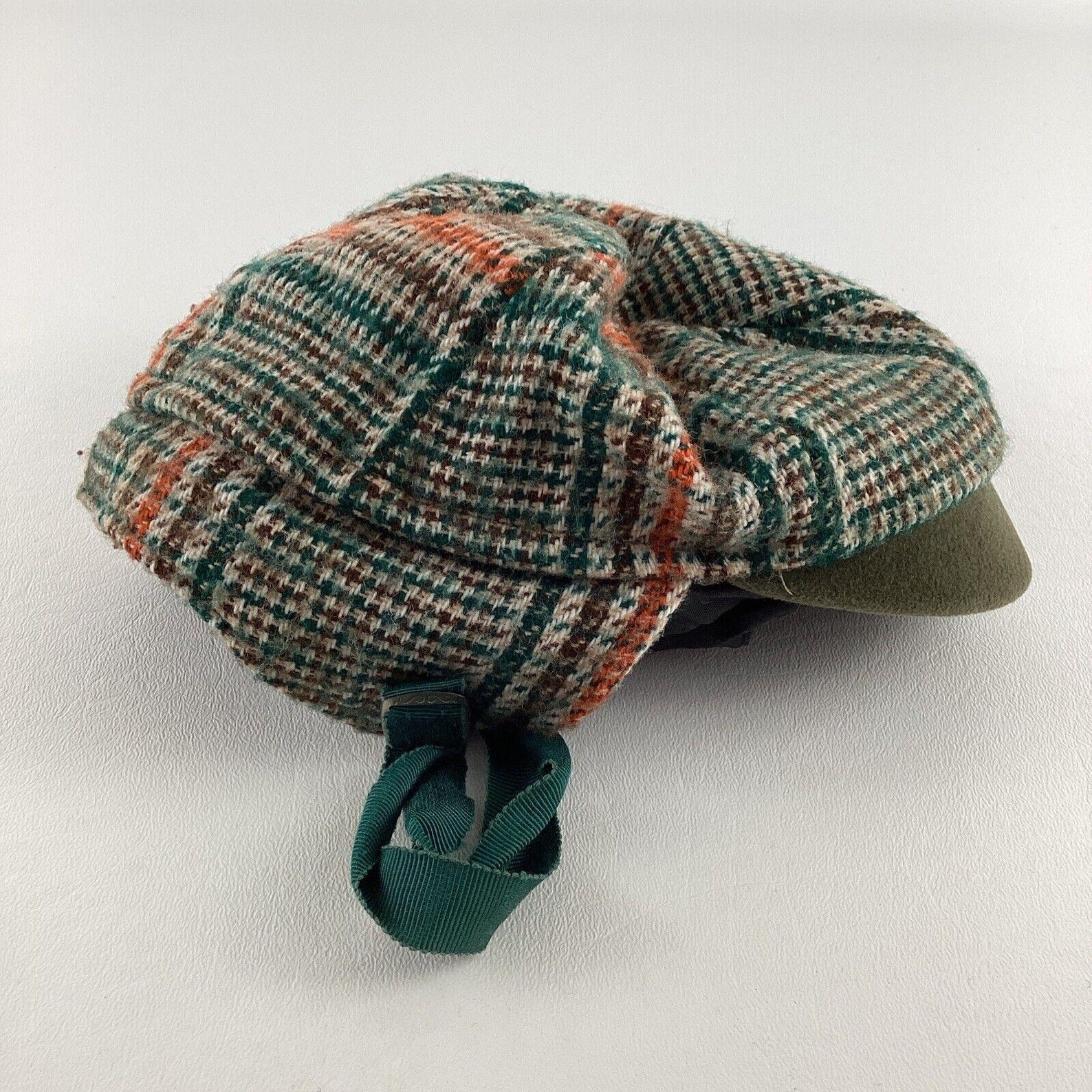 Plaid Twead Newsboy Cap Hat Chin Strap Irish Scottish Baby Toddler ...