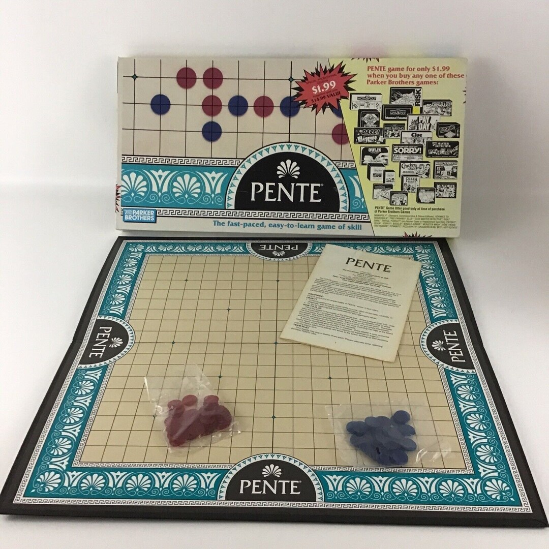 Pente Fast Paced Skill Board Game Vintage 1989 Parker Brothers Family ...