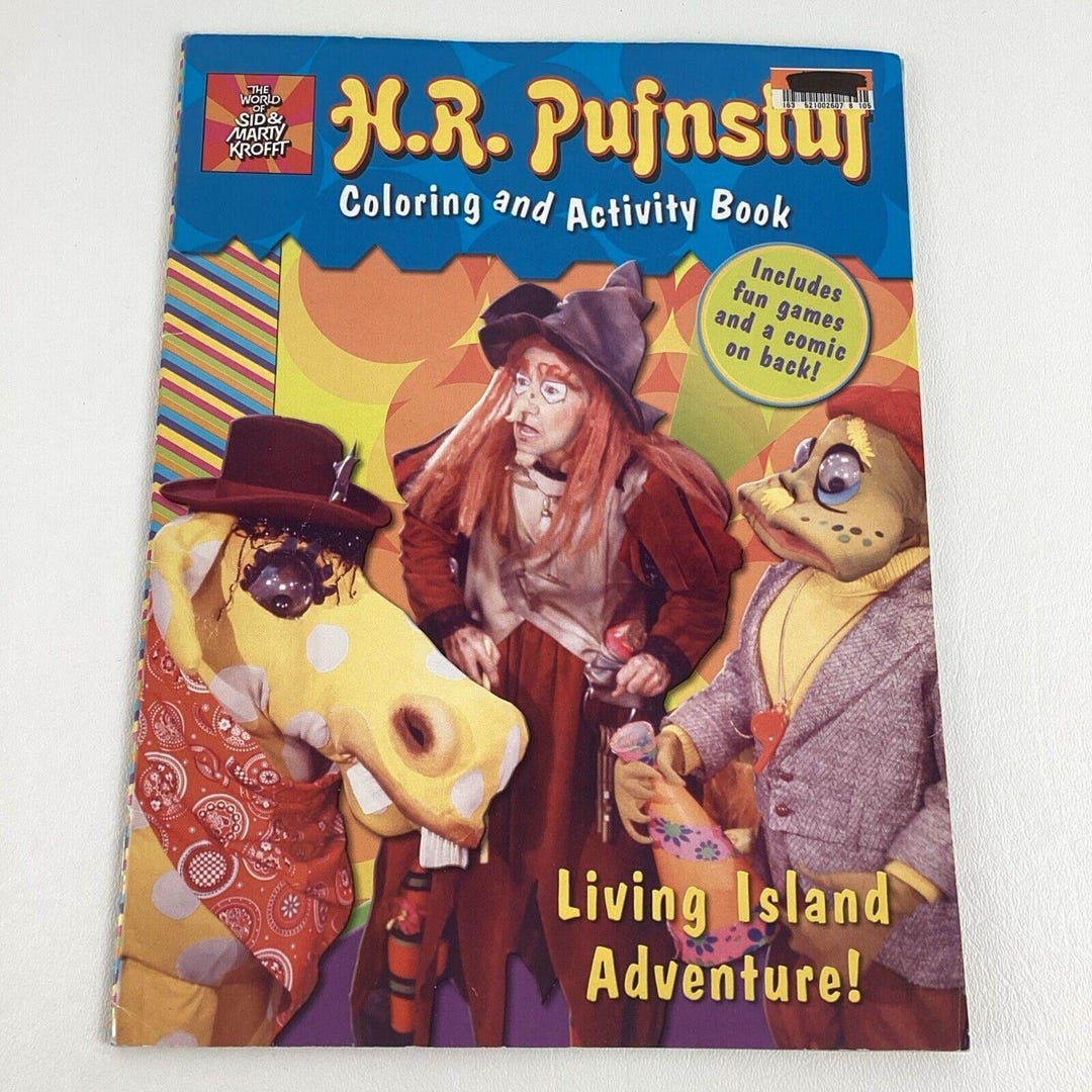 H.R. Pufnstuf Coloring Activity Book Vintage World Sid Marty Krofft ...