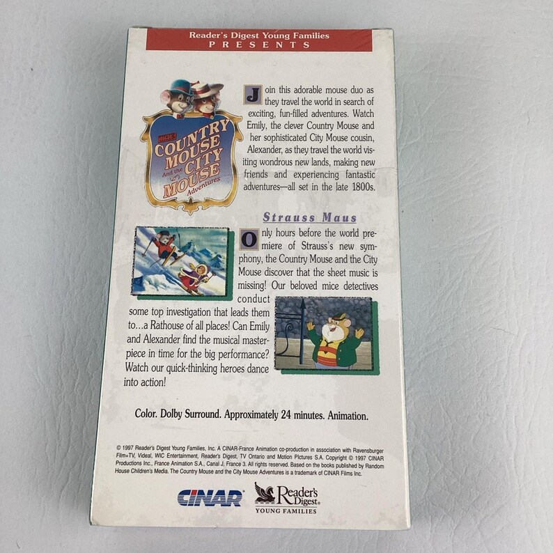 The Country Mouse and the City Mouse Adventures VHS Tape Strauss Maus ...