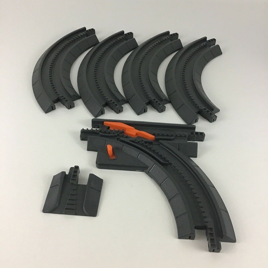 Geotrax Replacement Train Track Pieces Black Roadway Street 6pc Lot ...