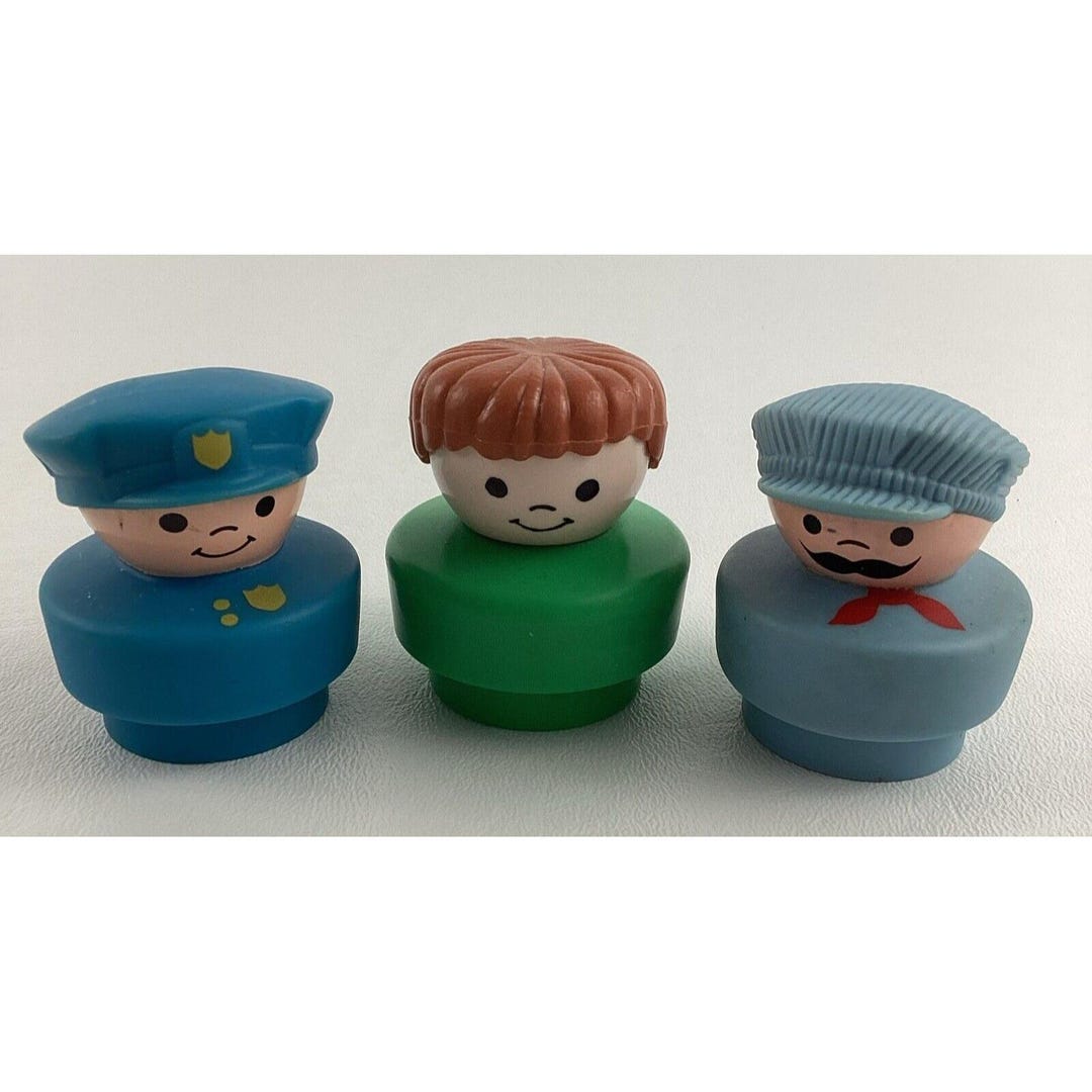 Fisher Price Little People Chunky Figures Conductor Police Officer ...