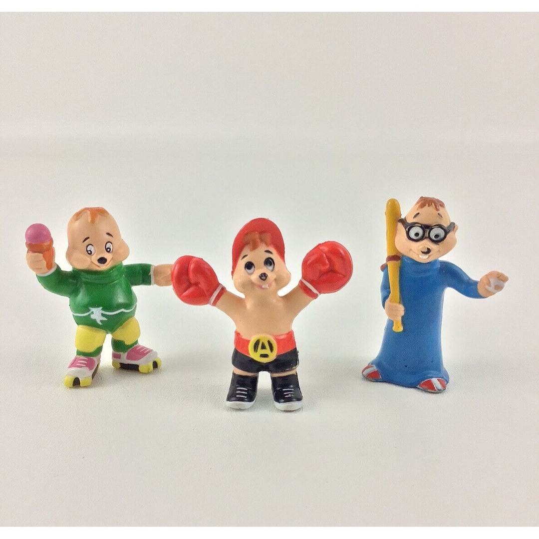 Alvin and the Chipmunks Sports PVC Figure Lot Simon Theodore Vintage ...