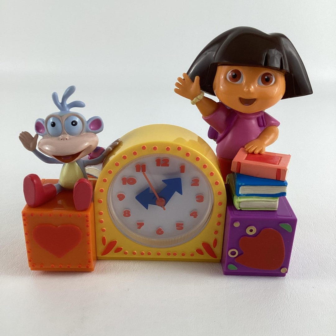 Nick Jr Dora the Explorer Talking Singing Alarm Clock Tek Time Vintage ...