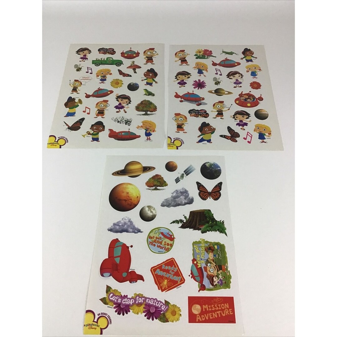 Playhouse Disney Channel Little Einsteins Sticker Sheet Mission 3 Pages ...