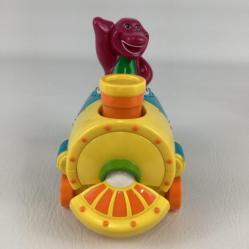 Barney Train to Plane Traveler Toy Purple Dinosaur W Sounds Vintage ...