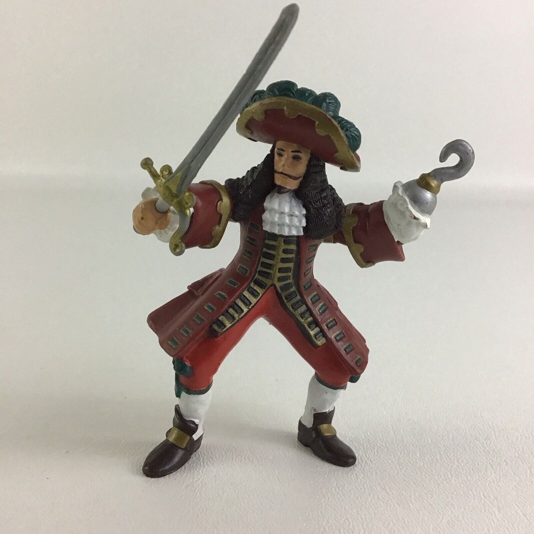 Papo Captain Hook 3.5" PVC Action Figure Pirate Swashbuckler Buccaneer ...