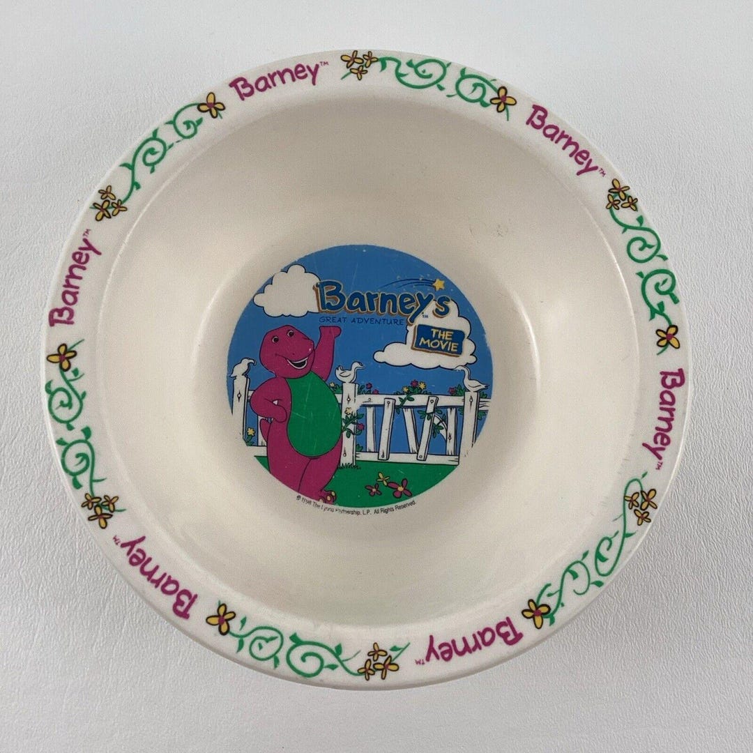 Barney's Great Adventures the Movie Toddler Cereal Bowl Dishes Child ...