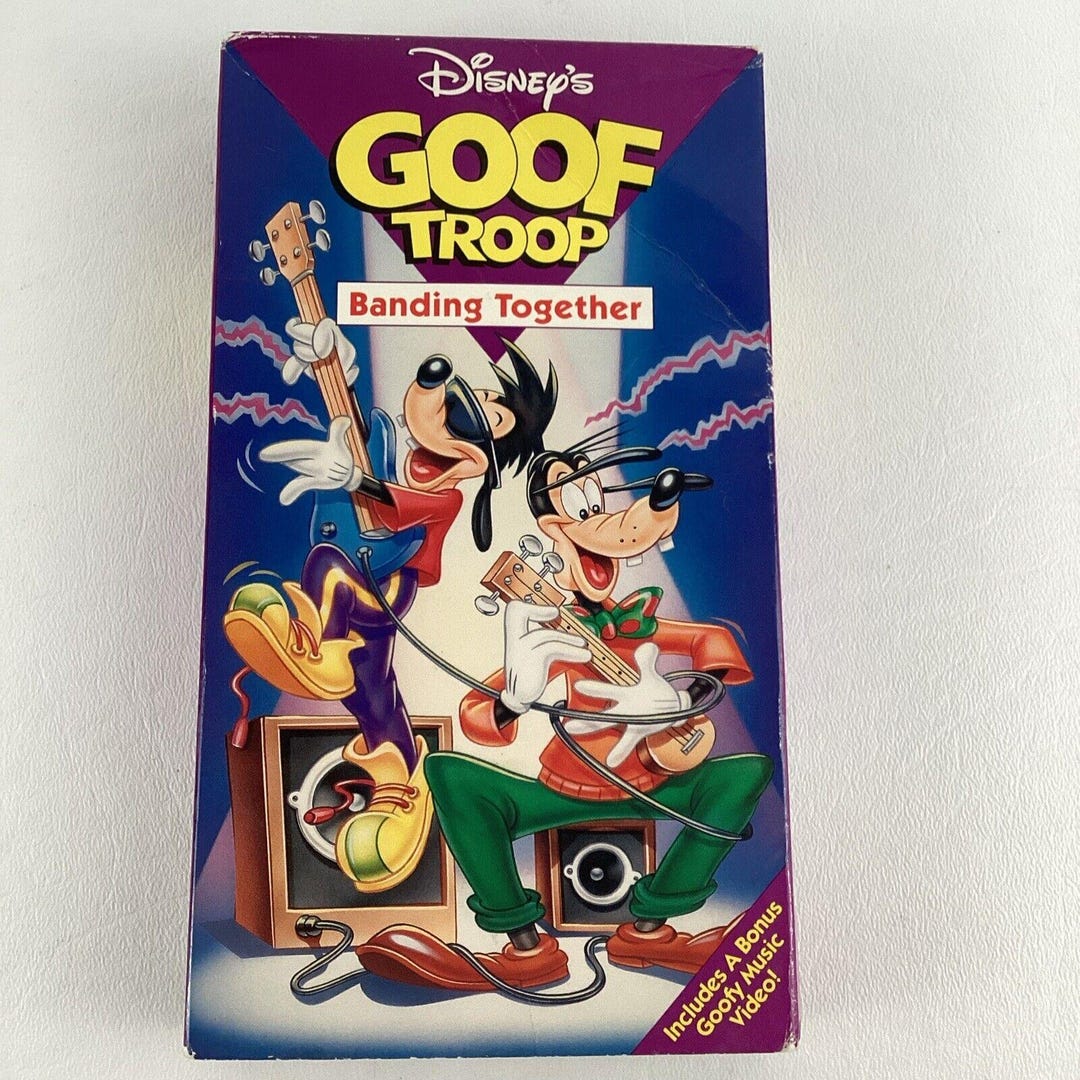 Disney Goof Troop VHS Tape Banding Together Animated Cartoon Adventure ...