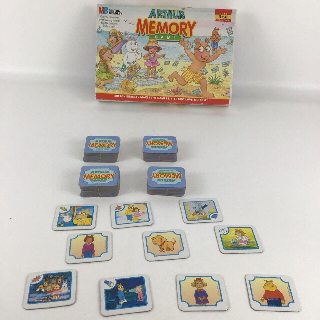 Arthur Memory Game Child Picture Matching Vintage Milton Bradley 1997 ...