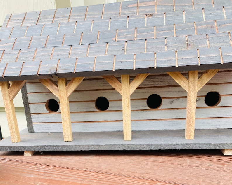 Large Martin Birdhouse, Outdoor Front Porch Decor, 4 Room Bird House - Etsy