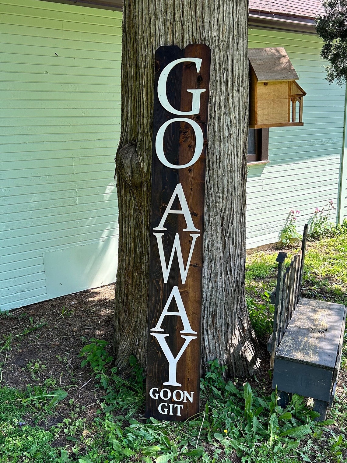 Large Welcome Signs,go Away, Front Porch Decor,front Porch,rustic ...