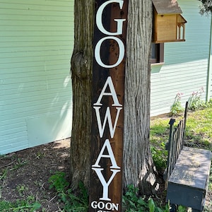 Large Welcome Signs,go Away, Front Porch Decor,front Porch,rustic ...